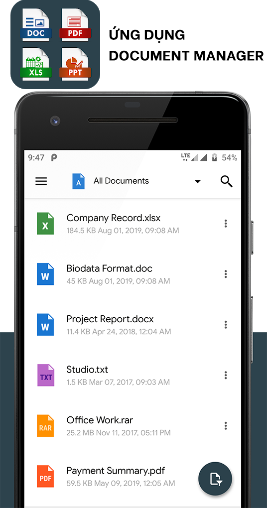 Ứng dụng Quản lý Tài liệu - Xem và Sắp xếp hồ sơ | Link tải miễn phí, hướng dẫn sử dụng