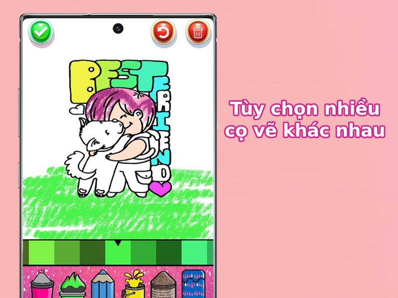 Ứng dụng Kawaii Coloring Pages: Sách vẽ, tô màu các nhân vật hoạt hình