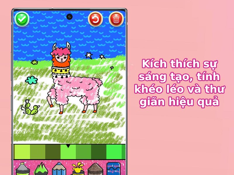 Ứng dụng Kawaii Coloring Pages: Sách vẽ, tô màu các nhân vật hoạt hình