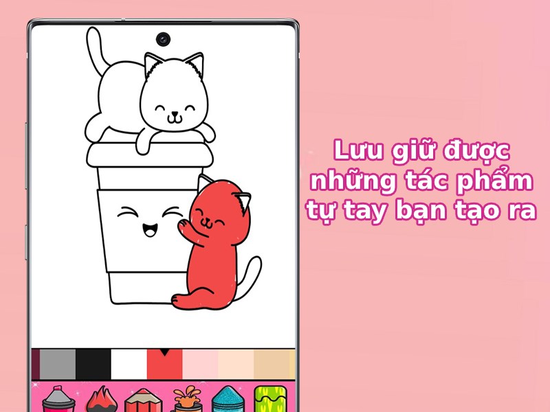 Ứng dụng Kawaii Coloring Pages: Sách vẽ, tô màu các nhân vật hoạt hình