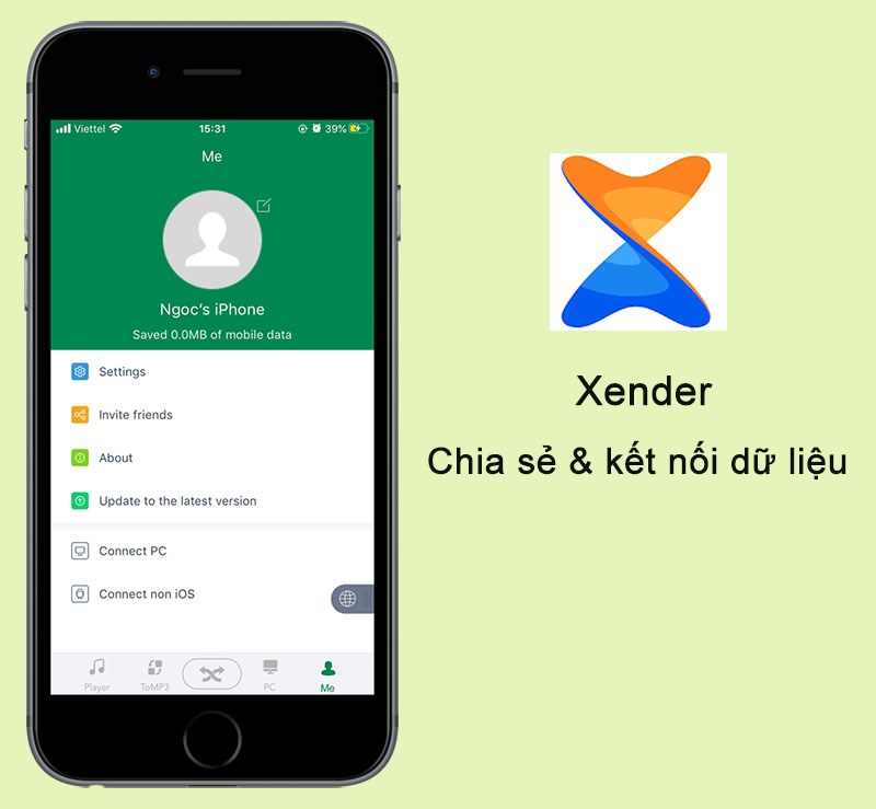 Ứng dụng Xender - Chia sẻ và kết nối dữ liệu không cần kết nối internet