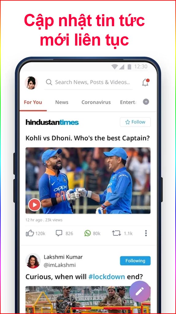 Ứng dụng Dailyhunt (Newshunt) - Tổng hợp các tin tức mới nhất trên thế ...