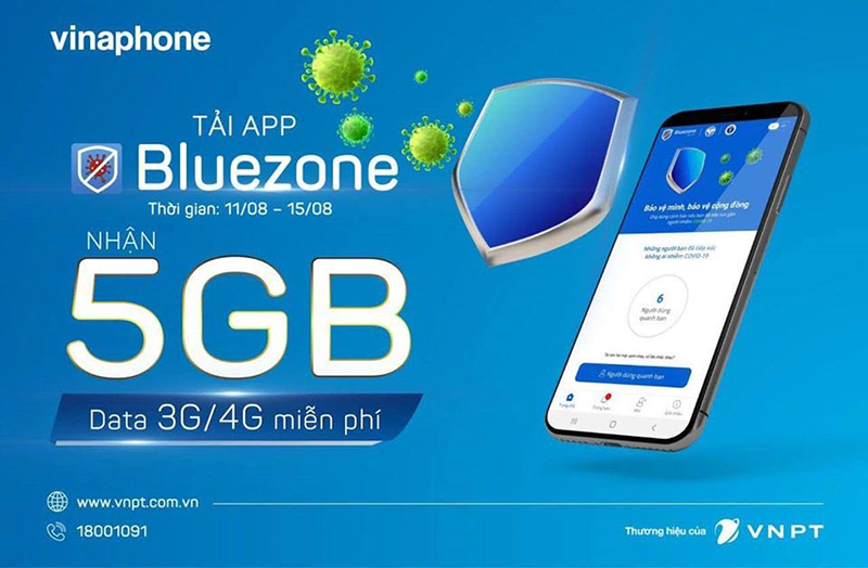 Cách nhận 5GB data miễn phí khi cài ứng dụng Bluezone