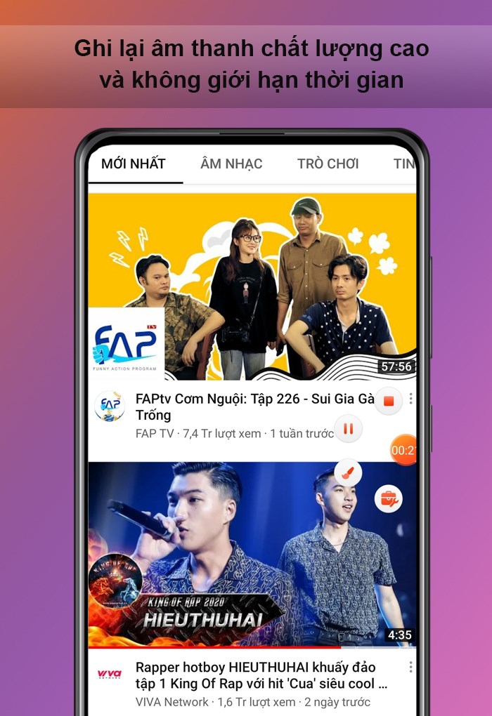 V Recorder: Ứng dụng ghi màn hình và chỉnh sửa video trên điện thoại