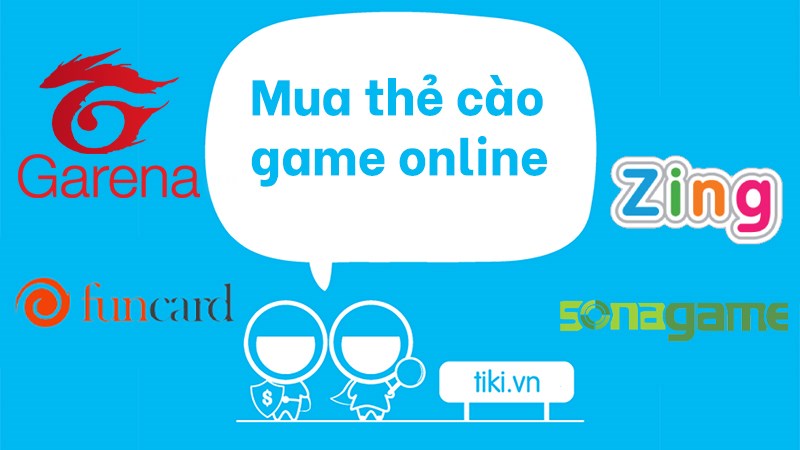 Cách mua thẻ cào game Garena, Soha, Zing online trên Tiki đơn giản