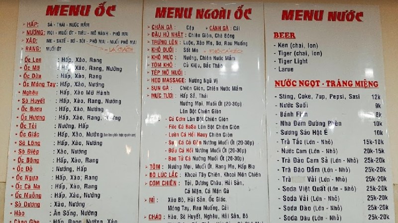 Top 20 quán ốc ngon Sài Gòn giá rẻ chất lượng nổi tiếng nhất nên ghé