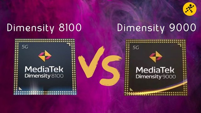 So sánh Dimensity 8100 vs Dimensity 9000, anh lớn thị uy