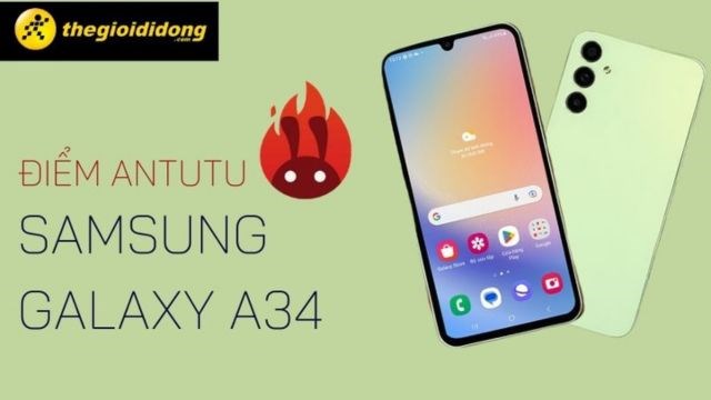 Galaxy A34 có điểm Antutu 479,723 - chưa quá mạnh mẽ so với phân khúc
