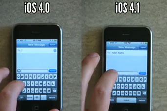 iPhone 3G chạy iOS 4.1 và 4.0 so tốc độ