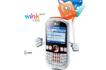 LG Wink Wifi C305 giá rẻ với bàn phím QWERTY
