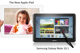 The New Ipad vs Galaxy Note 10.1