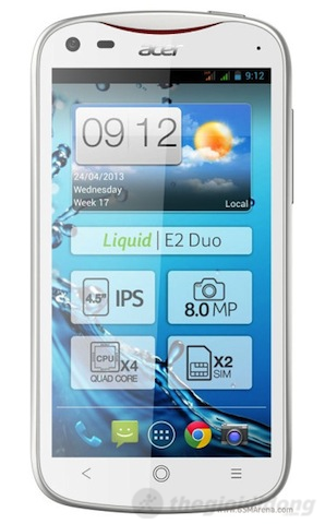 Acer tiết lộ thông số cấu hình Liquid E2