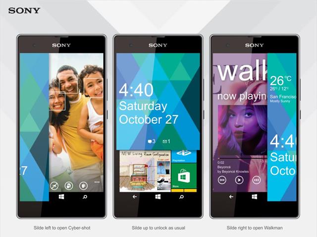 Bản thiết kế điện thoại Sony chạy Windows Phone đầy quyến rũ