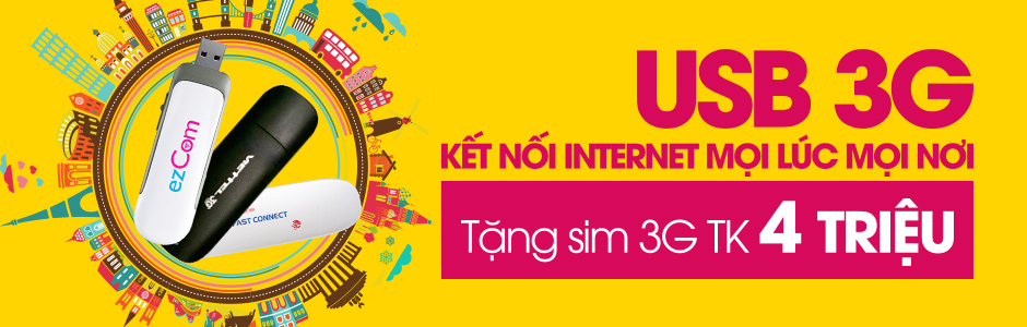 USB 3G - kết nối Laptop của bạn với internet mọi lúc mọi nơi