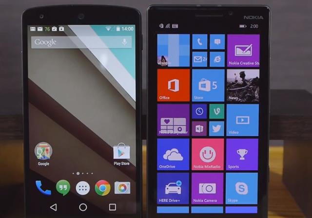 Android 5.0 và Windows Phone 8.1, ai hơn ai?