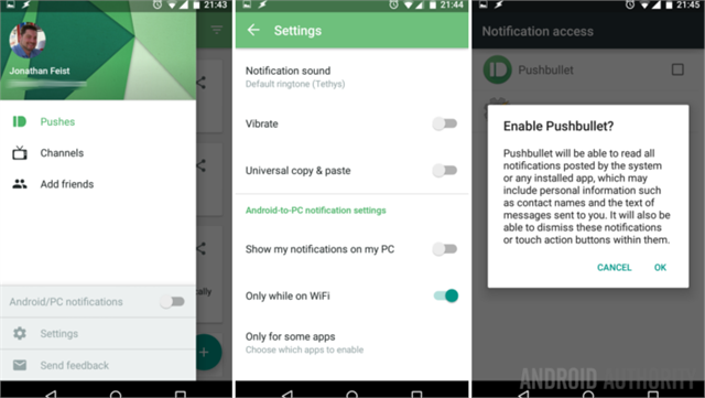 Pushbullet, ứng dụng nhận thông báo của máy Android trên PC