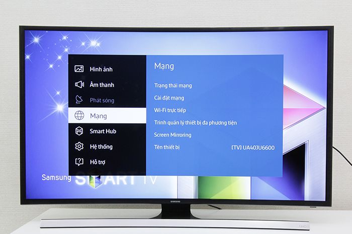 Cách kết nối mạng tivi Samsung JU6600