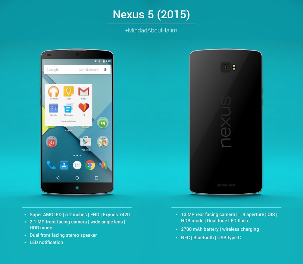 Nexus 5 cấu hình cực mạnh, viền cạnh siêu mỏng của năm 2015