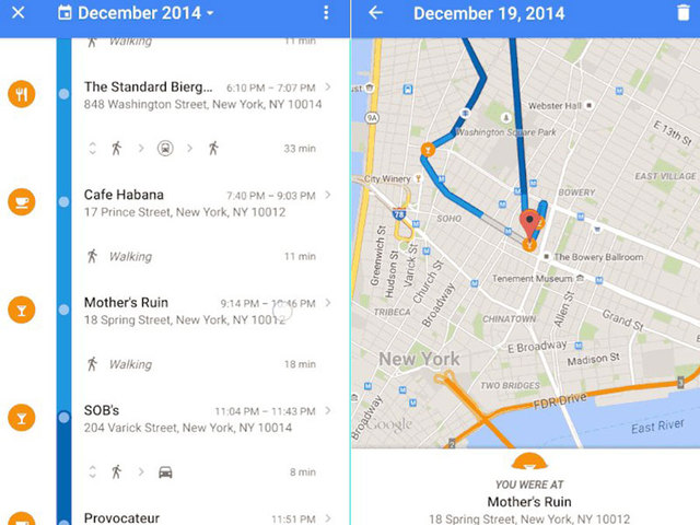 Trải nghiệm trước tính năng Your Timeline trên Google Maps