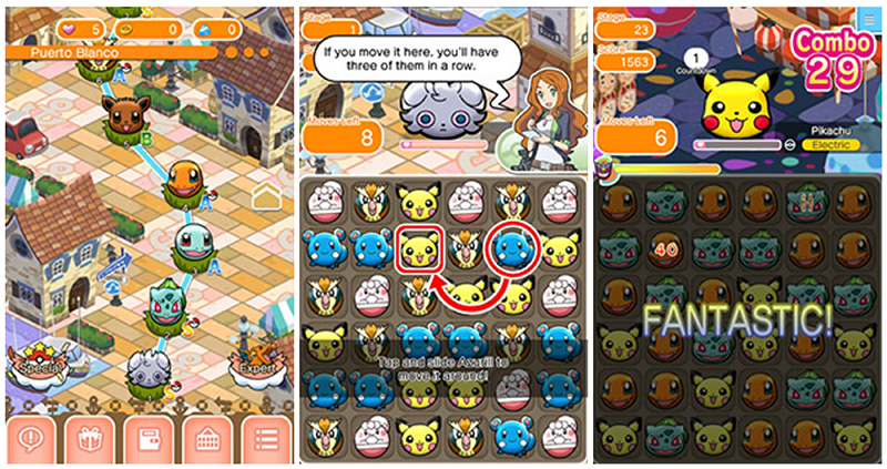 Pokemon Shuffle mang 'tuổi thơ' quay về trên iOS và Android