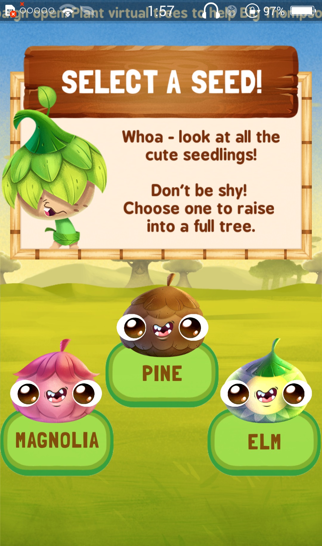 Tree Story: Trồng 1 cây ảo, Trái Đất thêm 1 cây thật