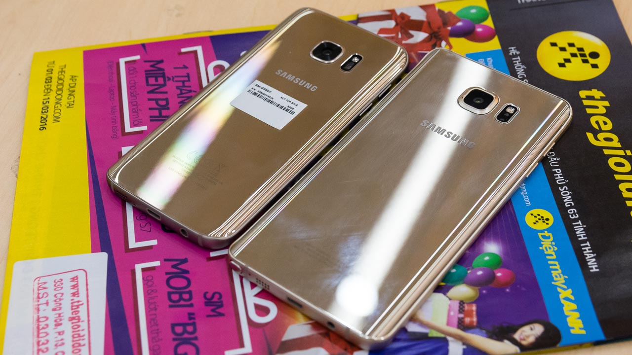 Galaxy S7 và Note 5 vàng đồng sánh đôi, biết chọn máy nào?