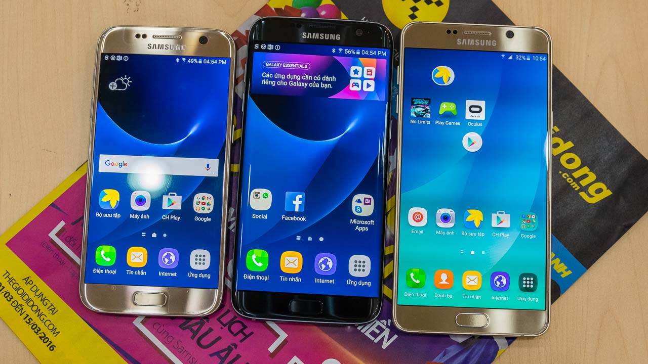 Galaxy S7 và Note 5 vàng đồng sánh đôi, biết chọn máy nào?
