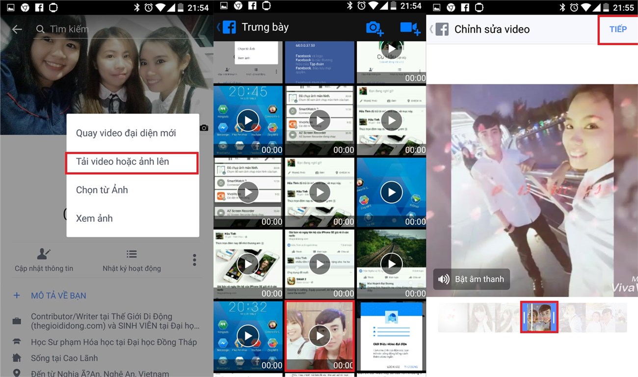 Facebook Android đã hỗ trợ Avatar bằng video như trên iPhone