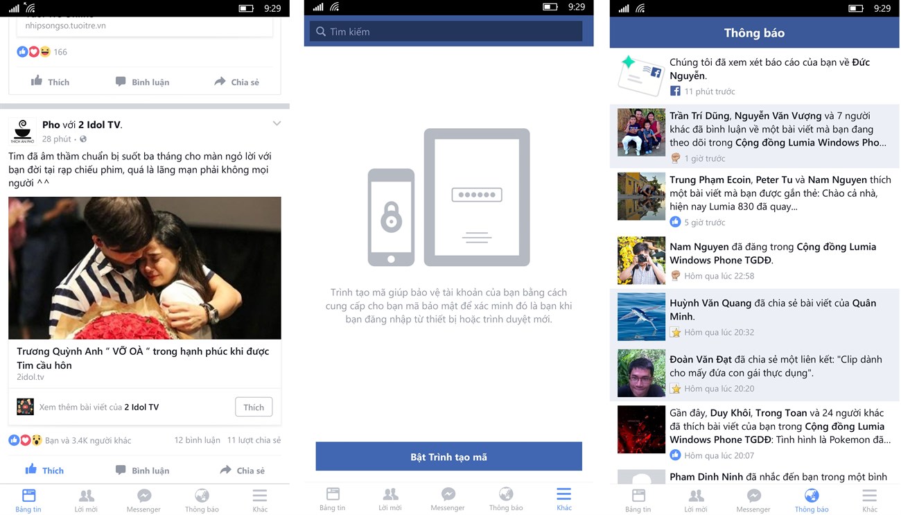 Facebook Beta và các ứng dụng cơ bản có cập nhật mới trên WP