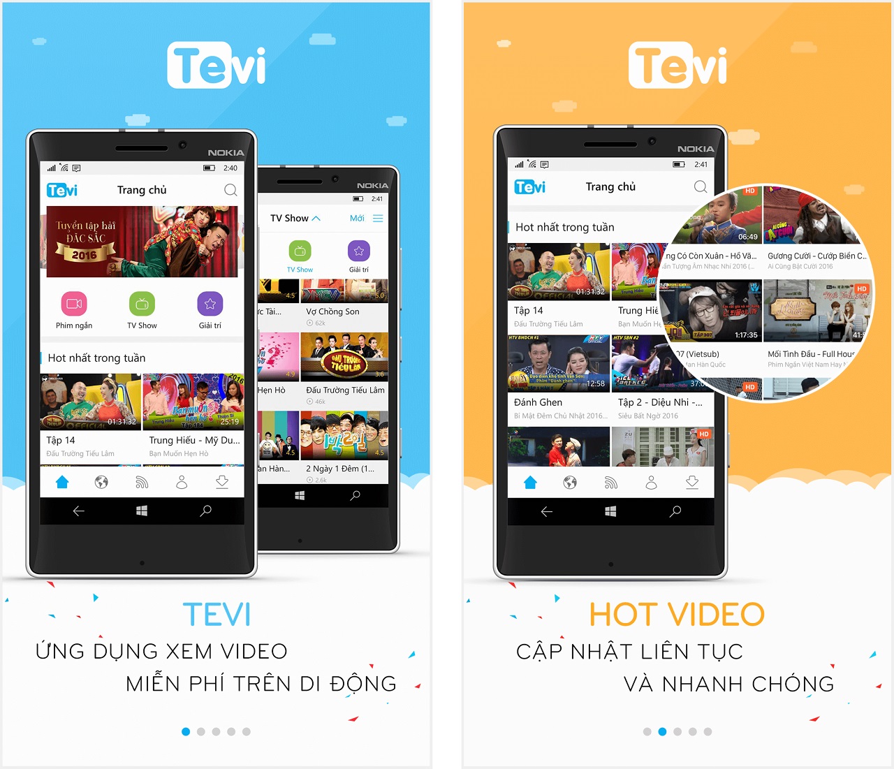 TEVI HD: Ứng dụng giải trí tổng hợp từ NCT Corporation