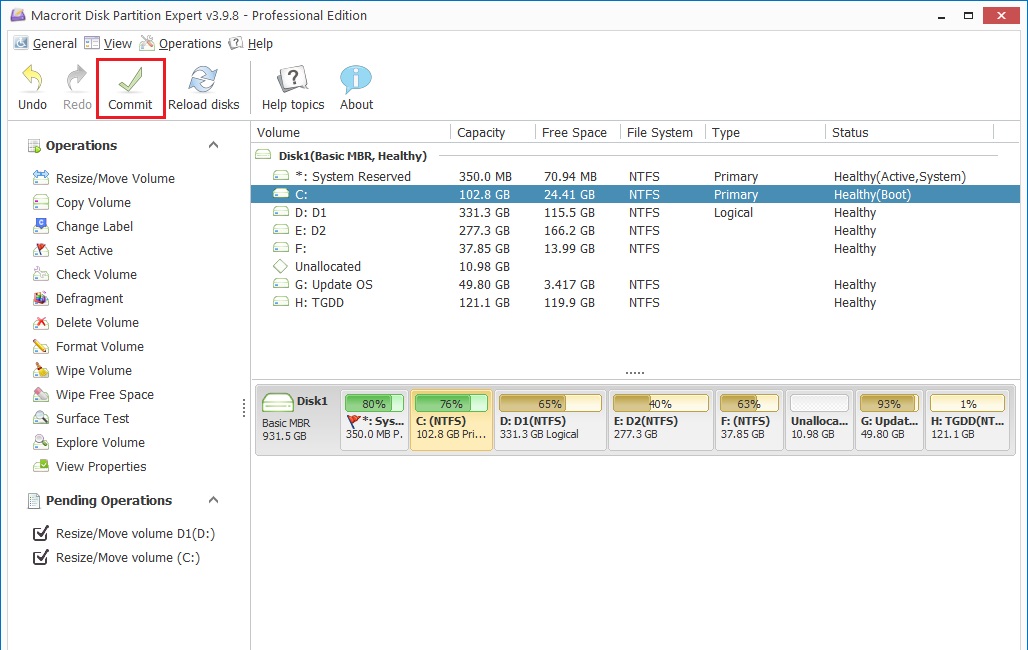 Macrorit Disk Partition: Phân chia ổ đĩa chứa hệ điều hành