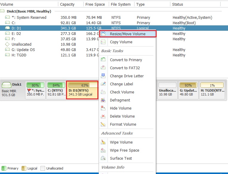 Macrorit Disk Partition: Phân chia ổ đĩa chứa hệ điều hành