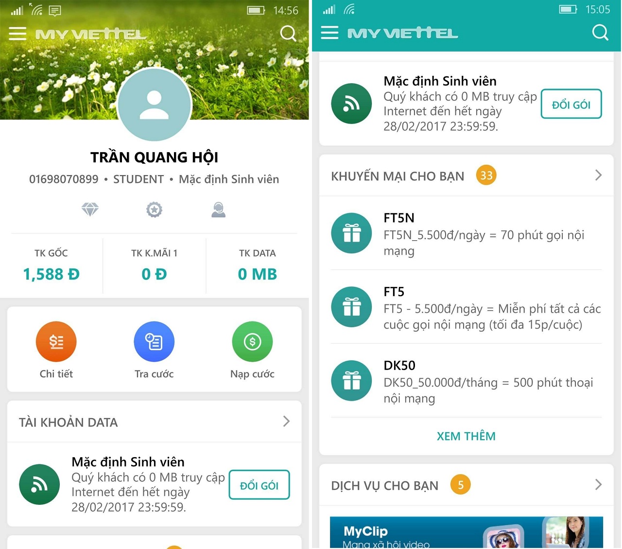 My Viettel đã có mặt trên Windows Phone, đầy đủ tính năng