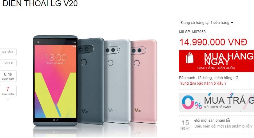LG G5 và LG V20 chính hãng đã về Việt Nam