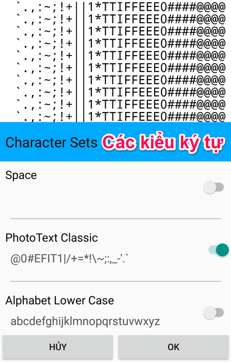 Cách biến ảnh thường thành các ký tự độc đáo trên smartphone