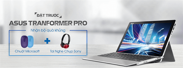 Đặt trước Asus Transformer Pro T304UA tặng chuột, tai nghe