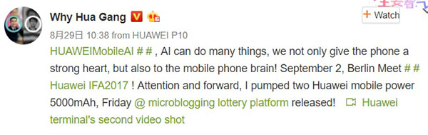 Siêu chip Huawei đối thủ Snapdragon 835, Exynos 8895 tại IFA