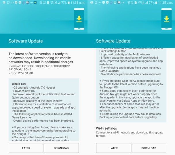 Galaxy A9 Pro chính thức được ăn "kẹo hạnh phúc" Android 7.0