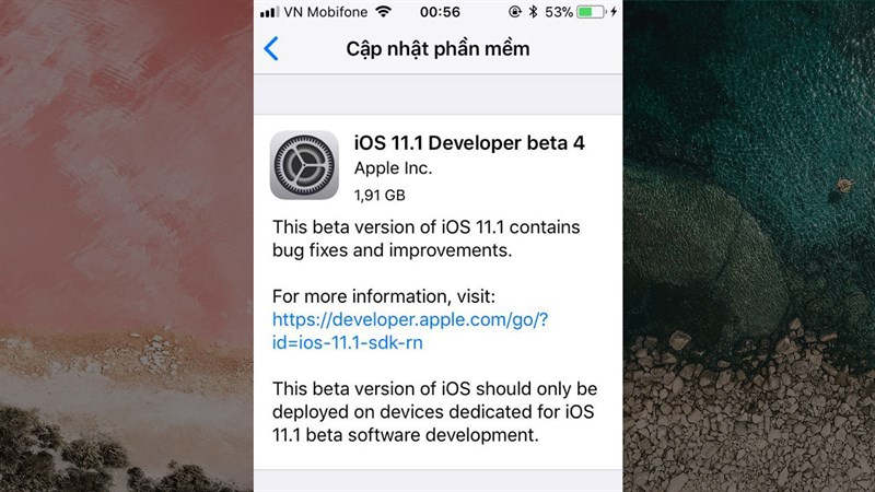 Đã có iOS 11.1 beta 4, mời bạn tải về trải nghiệm