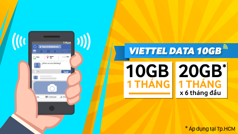 VIETTEL DATA 10GB - Siêu data, không giới hạn lưu lượng