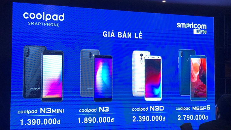 Coolpad trở lại VN với 4 mẫu smartphone giá rẻ và 4 chiếc "đập đá"