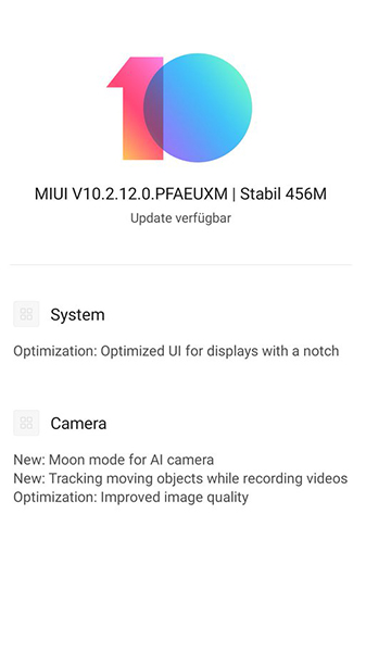 Xiaomi tung bản cập nhật MIUI V10.2.12.0 dành cho Mi 9