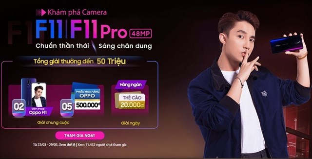 KẾT QUẢ: Minigame khám phá camera OPPO F11 – F11 Pro, rinh quà khủng