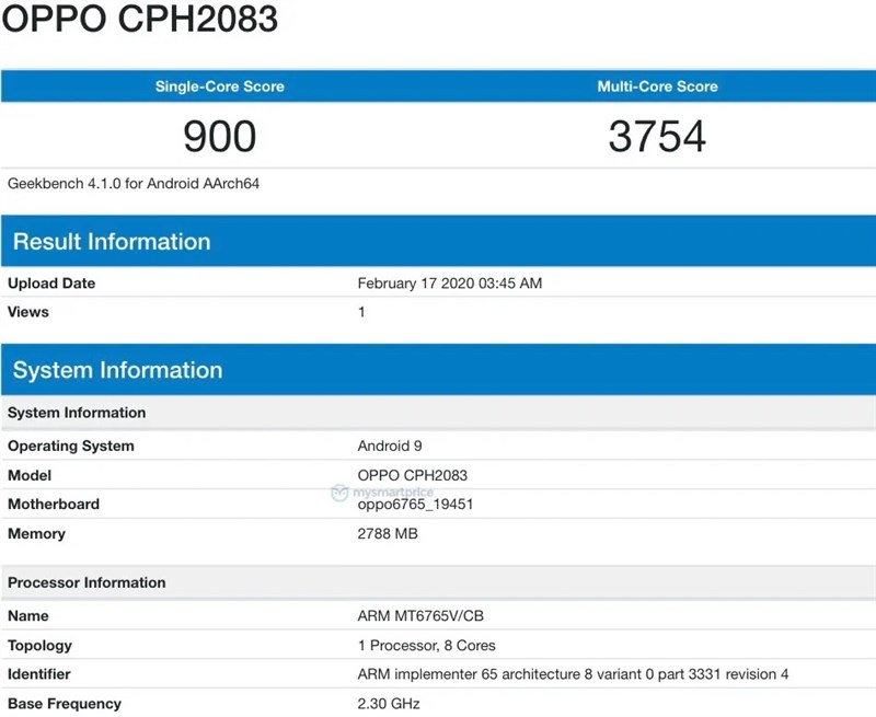 OPPO sắp ‘đẻ’ thêm 1 smartphone giá rẻ, thiết bị vừa lộ cấu hình