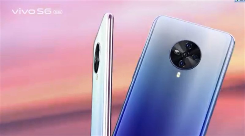 Ảnh chính thức Vivo S6 5G: 4 camera sau, mặt lưng chuyển sắc bao đẹp