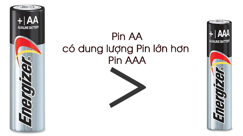 Pin AA và pin AAA khác nhau như thế nào? Cách phân biệt pin AA và AAA
