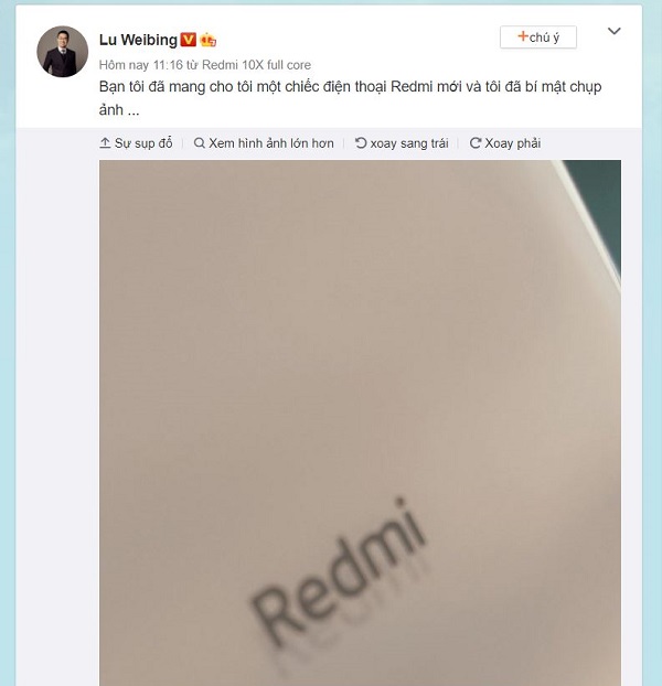 CEO Redmi tiết lộ một mẫu điện thoại mới, có thể là Redmi K30 Ultra