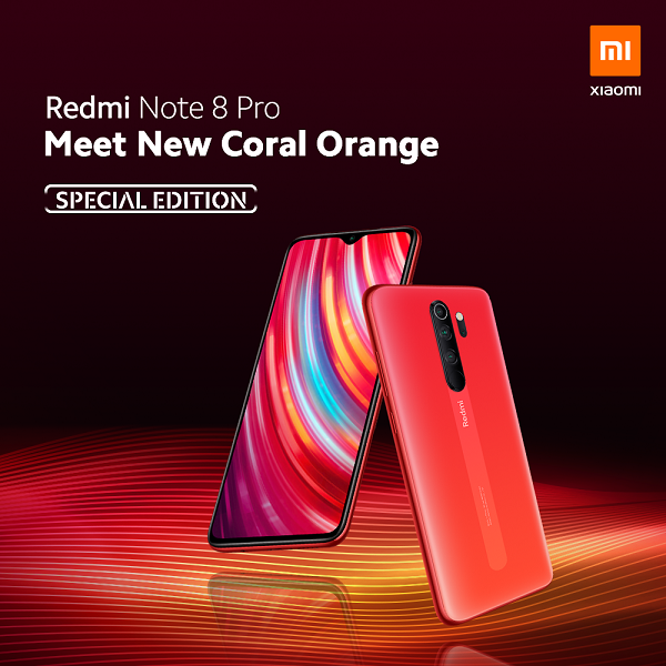 Xiaomi tung Redmi Note 8 Pro phiên bản màu Coral Orange đặc biệt
