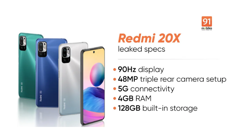 Nghe Đồn Là: Redmi 20X 5G có màn hình 90 Hz, pin 5.000 mAh