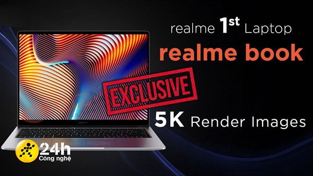 Realme Book lộ ảnh render và video 360 độ: Thiết kế đơn giản, hiện đại
